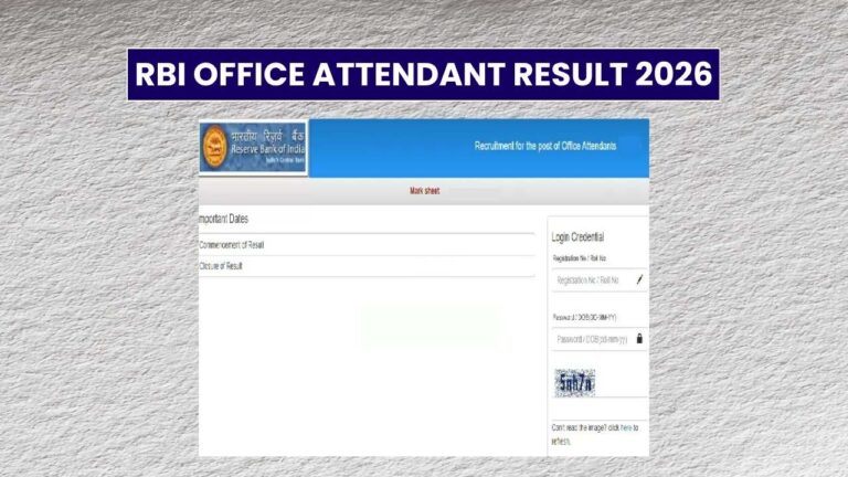 RBI Office Attendant Result 2026: Expected Cut-off Marks, Release Date Here