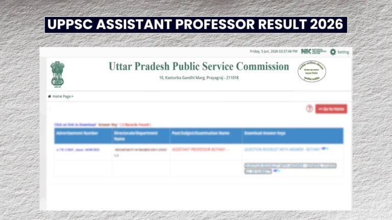 UPPSC Assistant Professor Result 2026: Merit List PDF Soon, Expected ...